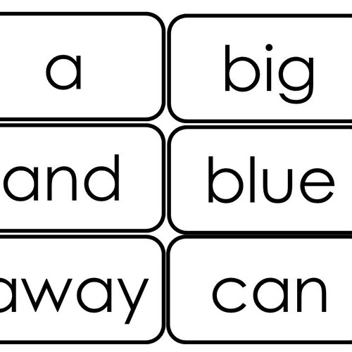 52 Printable Dolch Primer Sight Word Flashcards. Kindergarten | Etsy