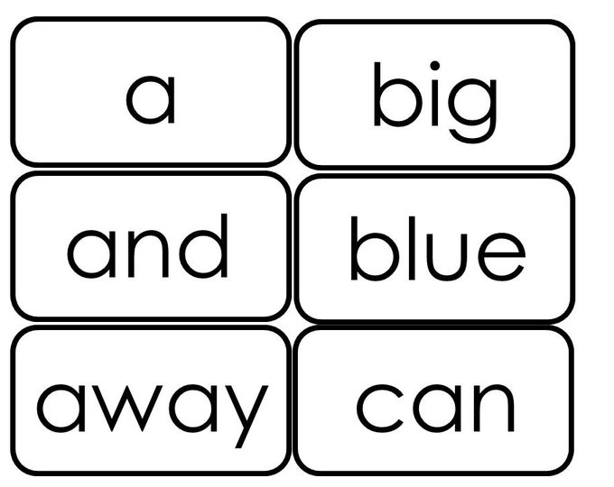 40 Printable Dolch Pre-primer Sight Word Flashcards. Pre-k - Etsy