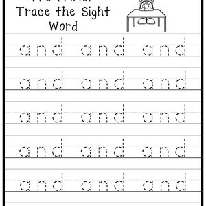 40 Printable Dolch Pre-primer Trace the Sight Word Worksheets ...