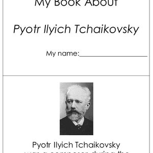Pyotr Ilyich Tchaikovsky Great Composer Unit. Music Appreciation. - Etsy