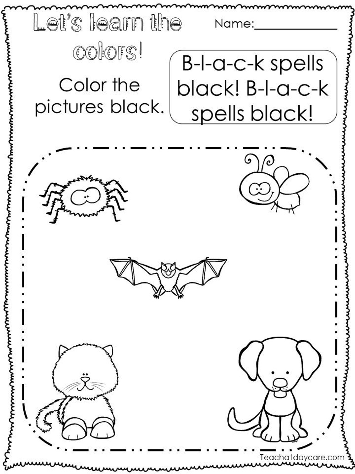 11 Spell and Color Worksheets. Preschool and Kindergarten - Etsy