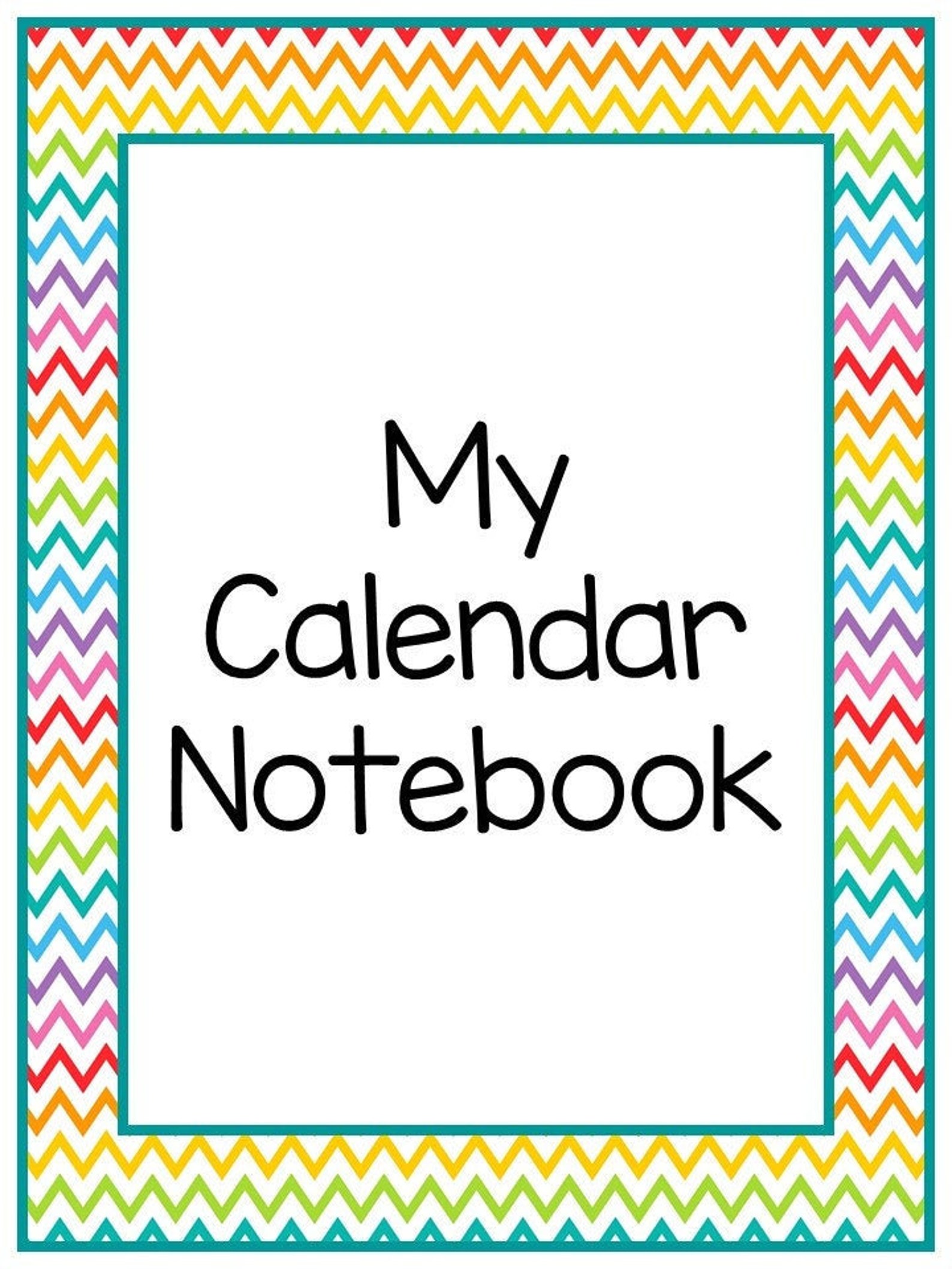 Rainbow Homeschool Daily Calendar Notebook. Kindergarten-2nd - Etsy