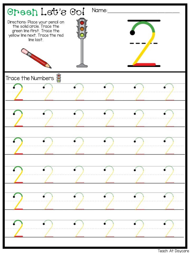 Green Let's Go Numbers 0-20 Tracing Worksheets. Number Formation ...