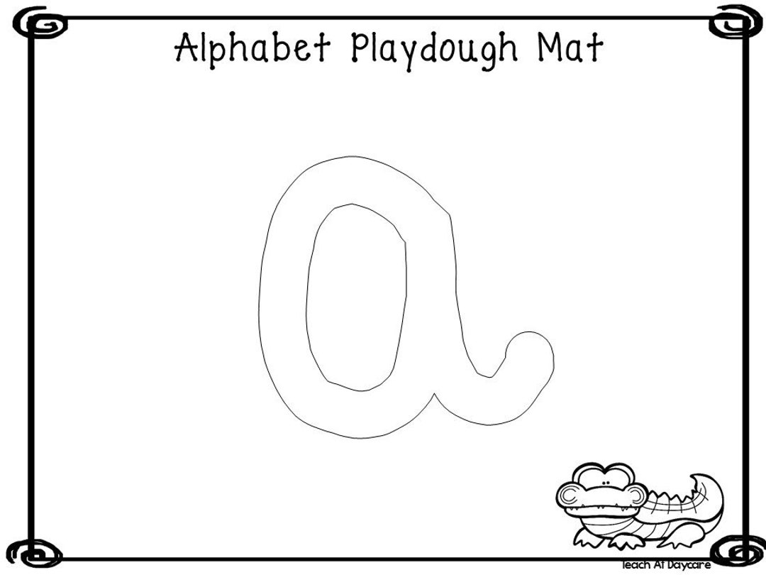 26 Printable Alphabet Lowercase Play Dough Mats Worksheets. Preschool ...