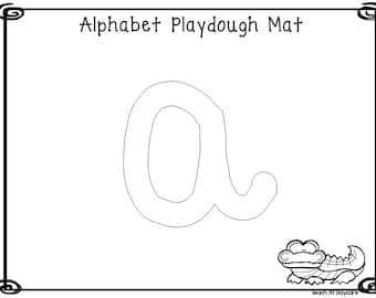 ALPHABET 26 Printable Lowercase Playdough Mats Worksheets / - Etsy