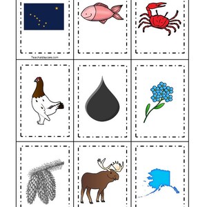 30 Alaska State Symbols Themed Learning Games Download. ZIP File ...