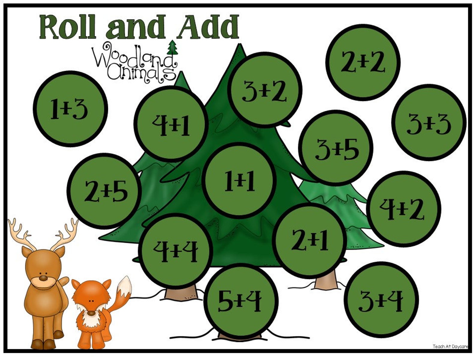 10 Printable Woodland Animals Themed Kindergarten Math Center Games and ...