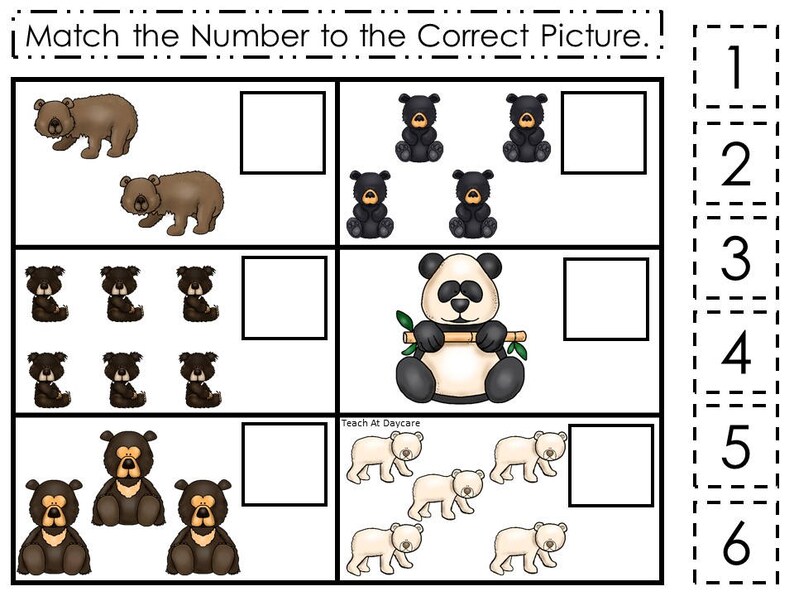 30 Bears Preschool Educational Learning Games Download. Games - Etsy