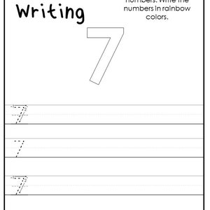 21 Printable Rainbow Write the Numbers Worksheets. Numbers 0-20 ...