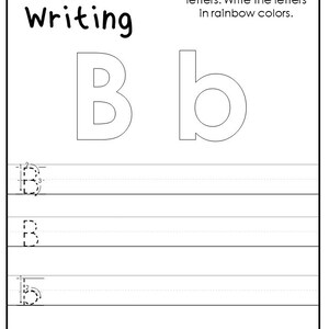 26 Printable Alphabet Rainbow Trace the Letters Worksheets. Preschool ...
