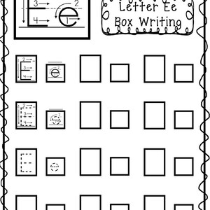 26 Printable Alphabet Box Writing Worksheets. Preschool-kdg Phonics. - Etsy