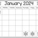 30 Tracing and Blank Themed 2024 Calendars. Preschool Handwriting and ...