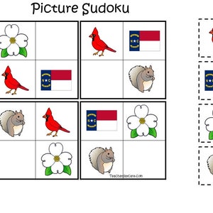 30 North Carolina State Symbols Themed Learning Games Download. ZIP ...