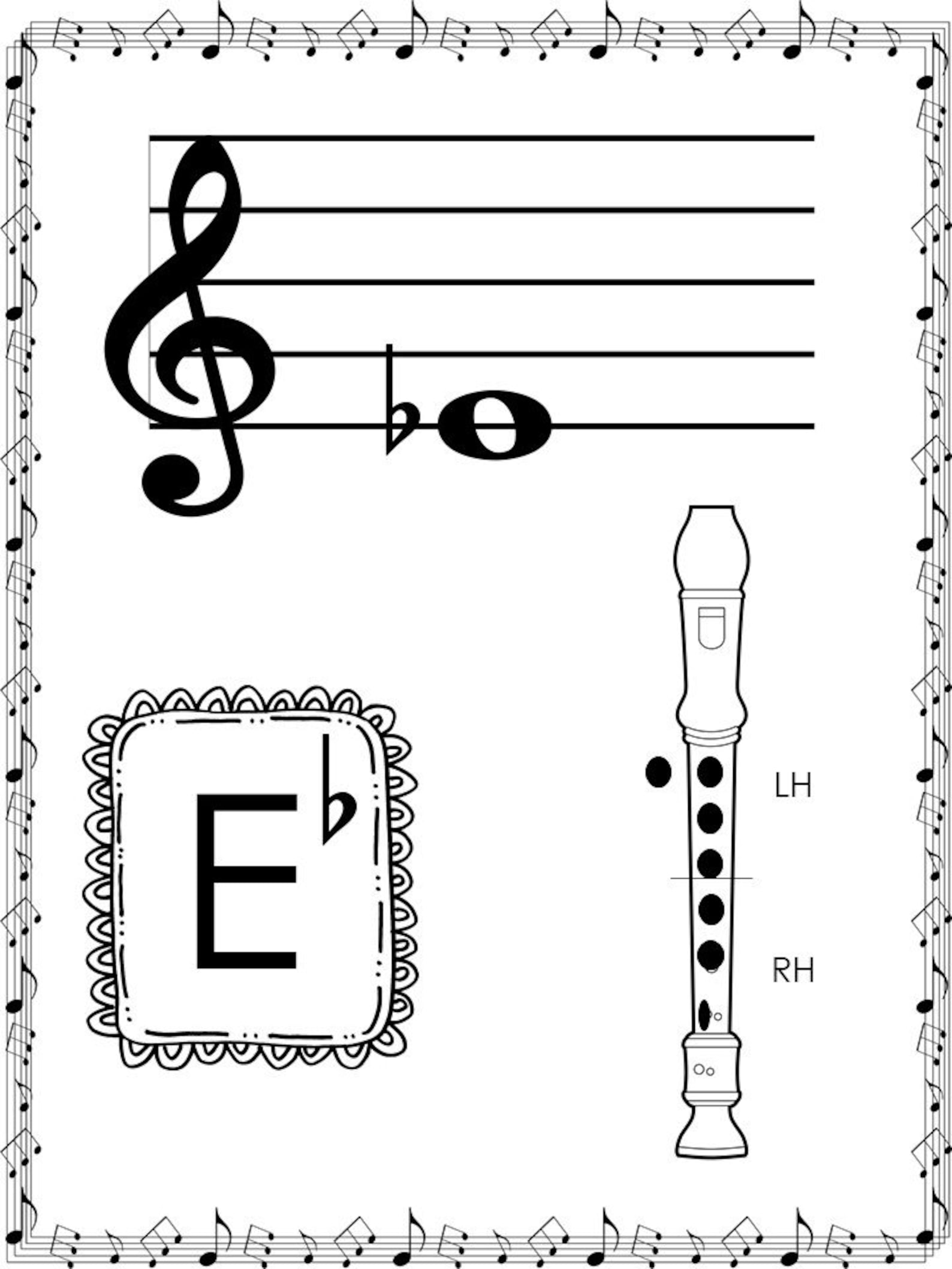 30 Soprano Recorder Fingering Charts. Baroque Style. Music | Etsy