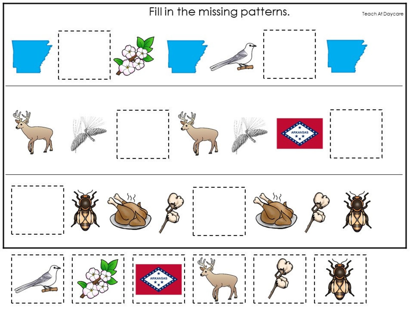 30 Arkansas State Symbols Themed Learning Games Download. ZIP - Etsy