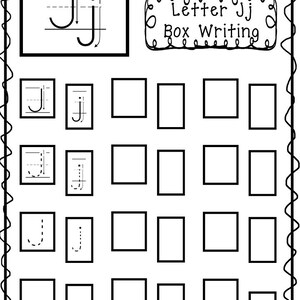 26 Printable Alphabet Box Writing Worksheets. Preschool-kdg Phonics. - Etsy