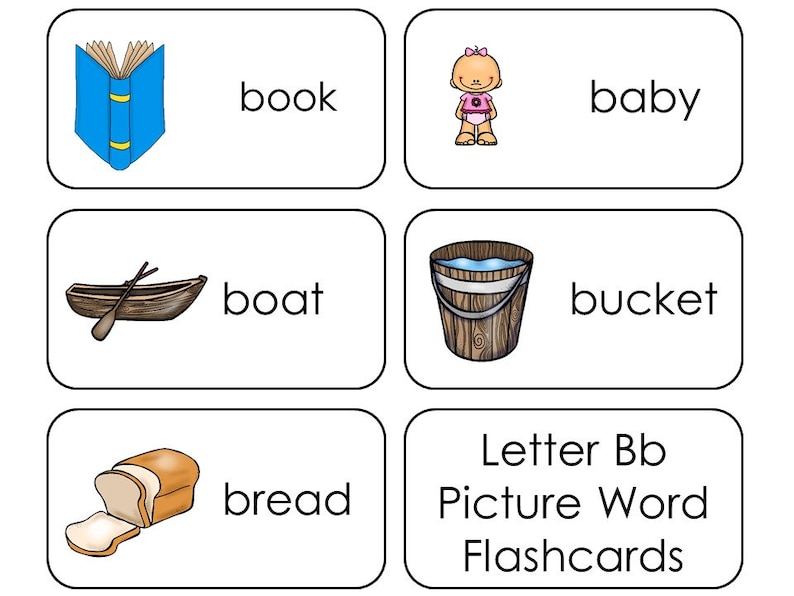 Alphabet Phonics Flashcards, Picture Word Sets (PDF) - Etsy