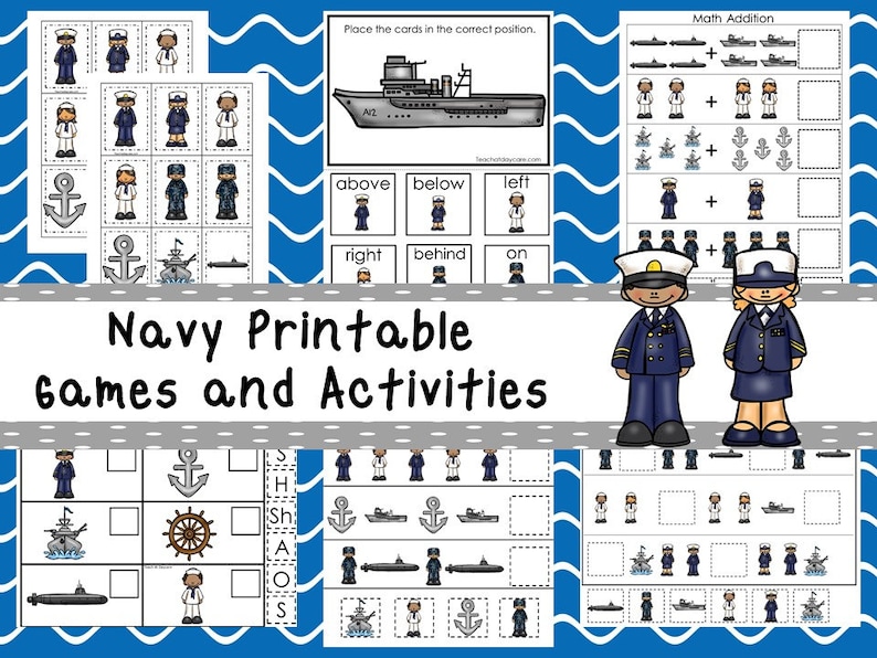 30 US Navy Preschool Games and Activities Download. Printable - Etsy