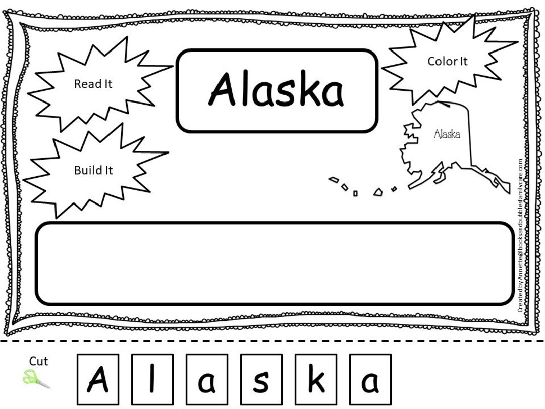 All 50 States Read It, Build It, Color It Learn the States Preschool ...