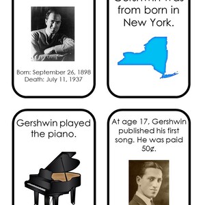 George Gershwin Great Composer Unit. Music Appreciation. - Etsy