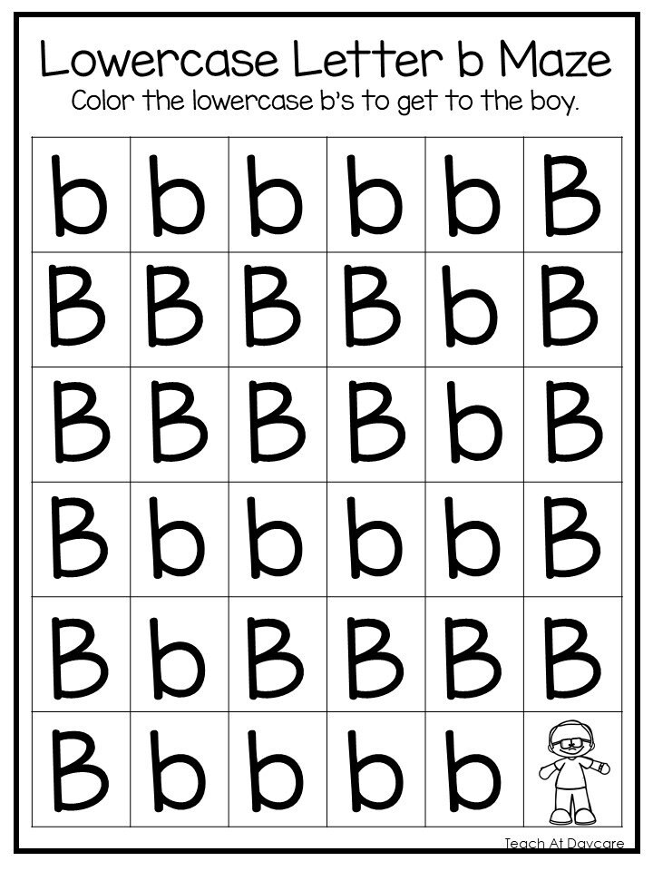 26 Lowercase Letter Maze Worksheets. Preschool-kindergarten Phonics and ...