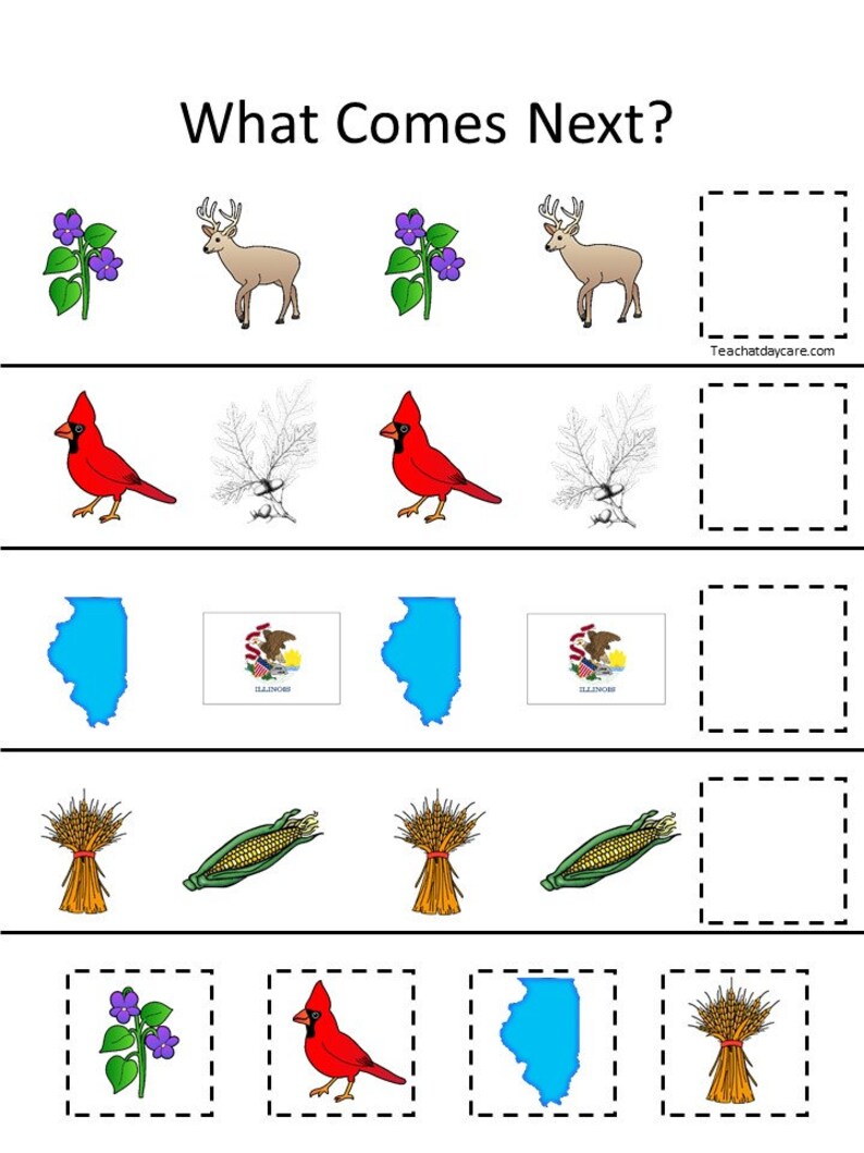 30 Illinois State Symbols Themed Learning Games Download. ZIP | Etsy