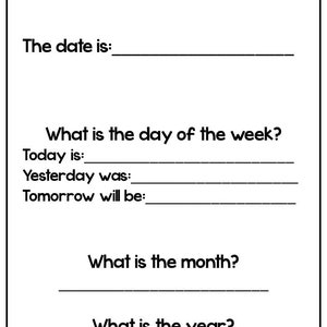 My Daily Notebook. Calendar, Weather Tracking, Write Your Name, and ...