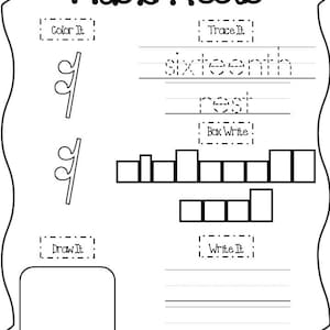 20 Music Notes, Rests, and Symbols Worksheets. Preschool-5th Grade ...