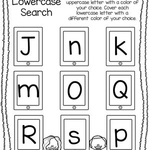 20 Printable Upper and Lowercase Letter Search Work Mats/worksheets ...