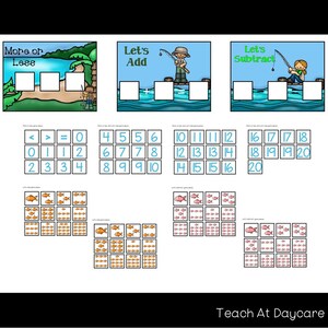 10 Printable Gone Fishing Themed Kindergarten Math Center Games and ...