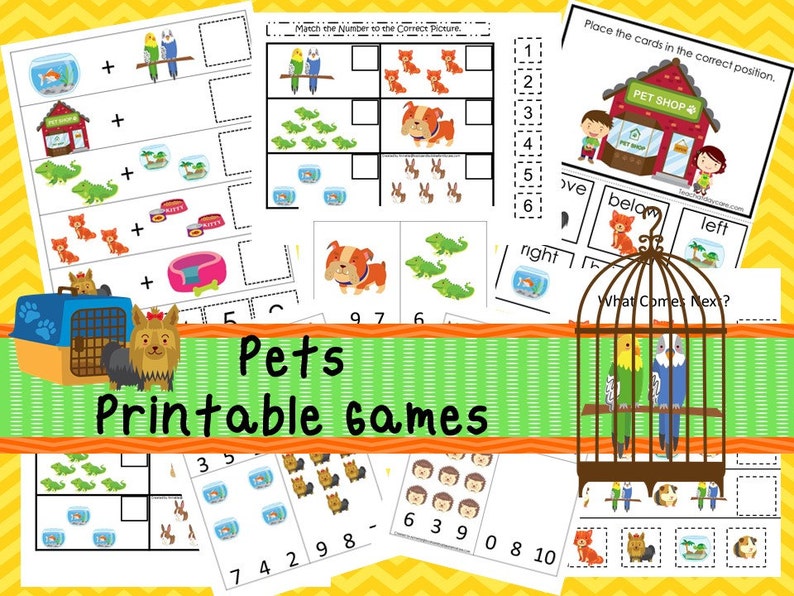 30 Pets Games Download. Games and Activities in PDF Files. - Etsy