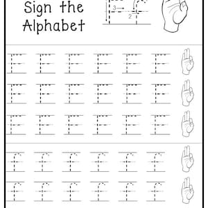 ASL Trace and Sign the Alphabet Worksheets. Preschool Phonics and ...