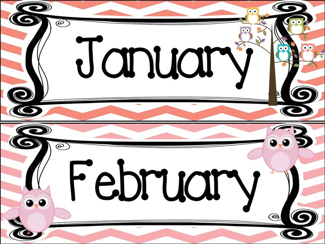 Owl Themed Printable Classroom Accessories and Decor Bulletin | Etsy