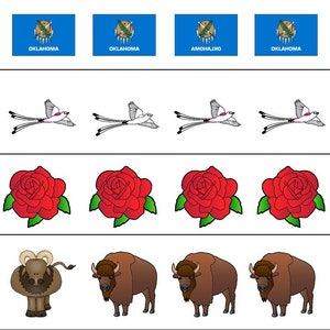 30 Oklahoma State Symbols Themed Learning Games Download. ZIP File ...