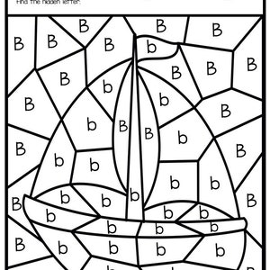 Hidden Pictures Beginning Sounds Worksheets. Letter Recognition and ...