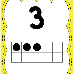 10 Printable 10 Frame Counting Posters. Full Page Classroom Charts. 8.5 ...