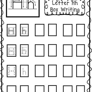 26 Printable Alphabet Box Writing Worksheets. Preschool-kdg Phonics. - Etsy