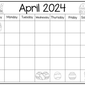 30 Tracing and Blank Themed 2024 Calendars. Preschool Handwriting and ...