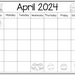 30 Tracing and Blank Themed 2024 Calendars. Preschool Handwriting and ...
