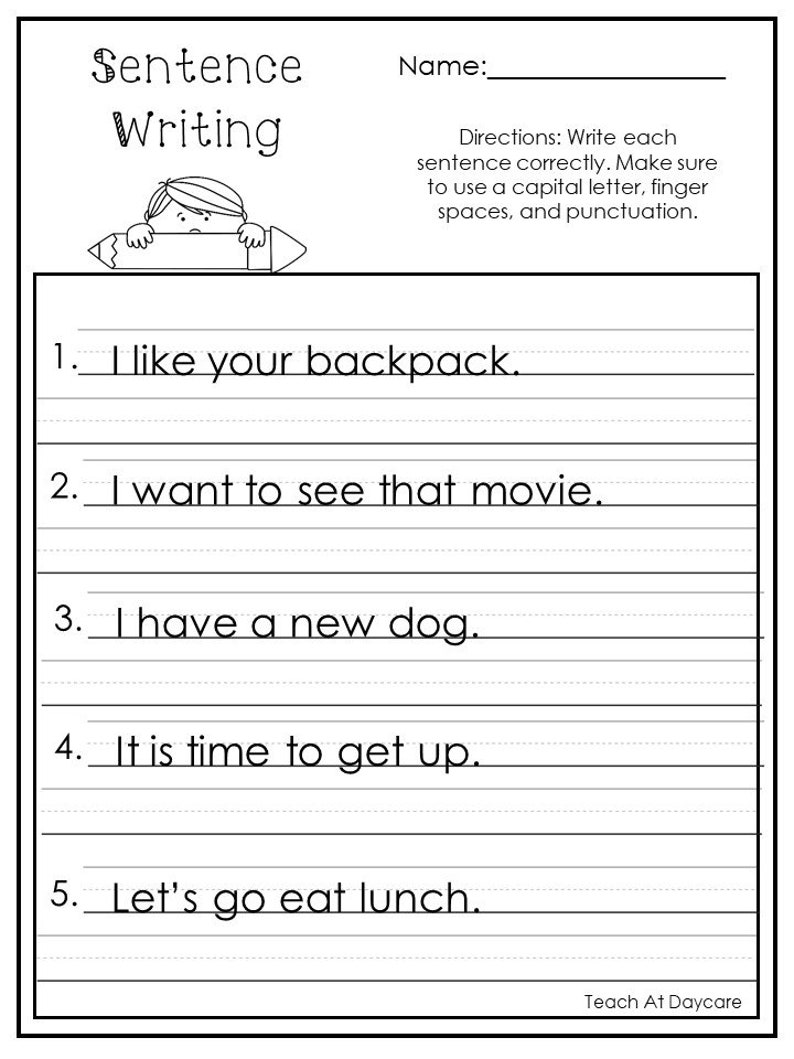 Beginner 1st Grade Writing Worksheets For Grade 1 Thekidsworksheet