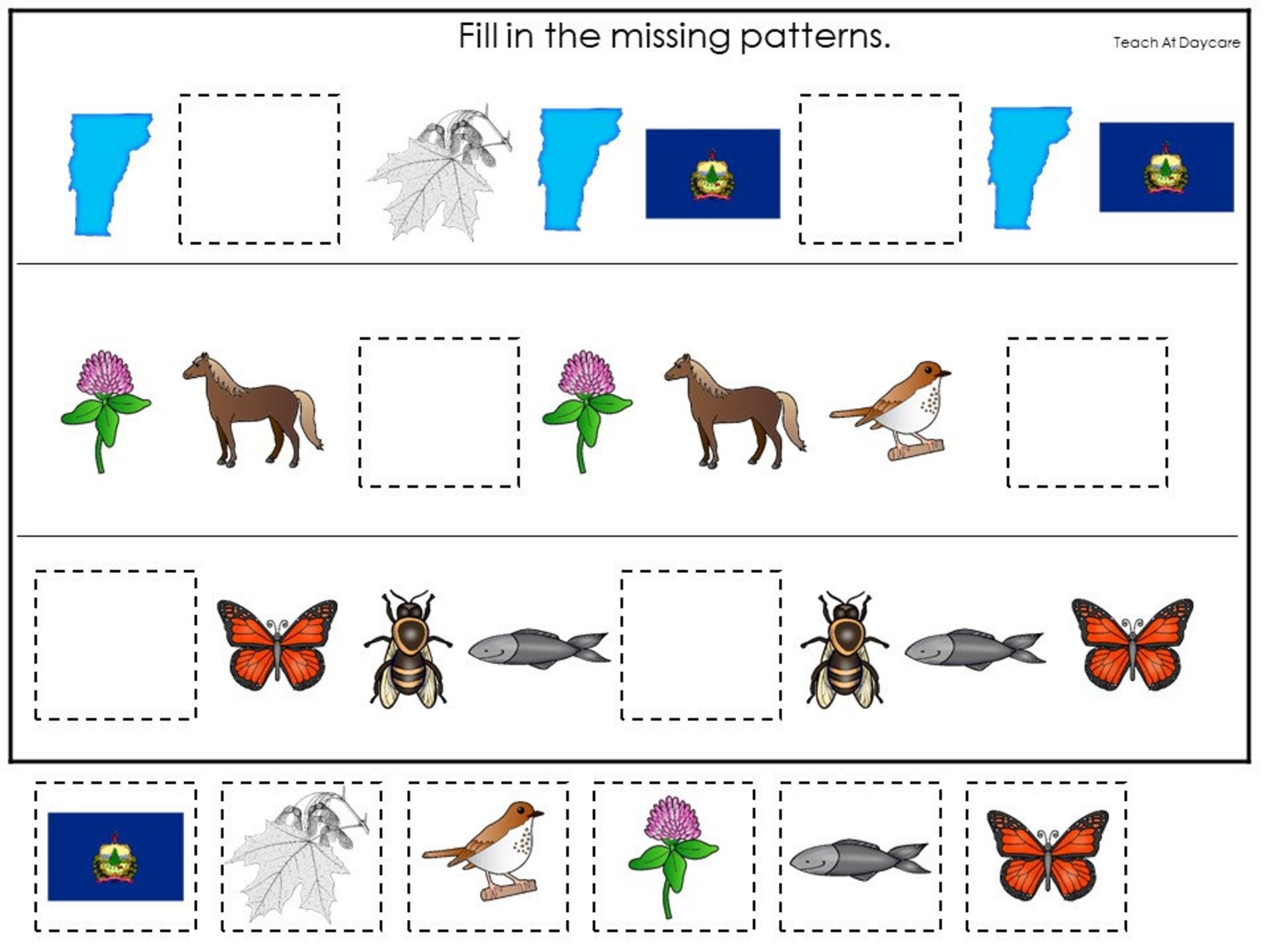 30 Vermont State Symbols Themed Learning Games Download. ZIP - Etsy