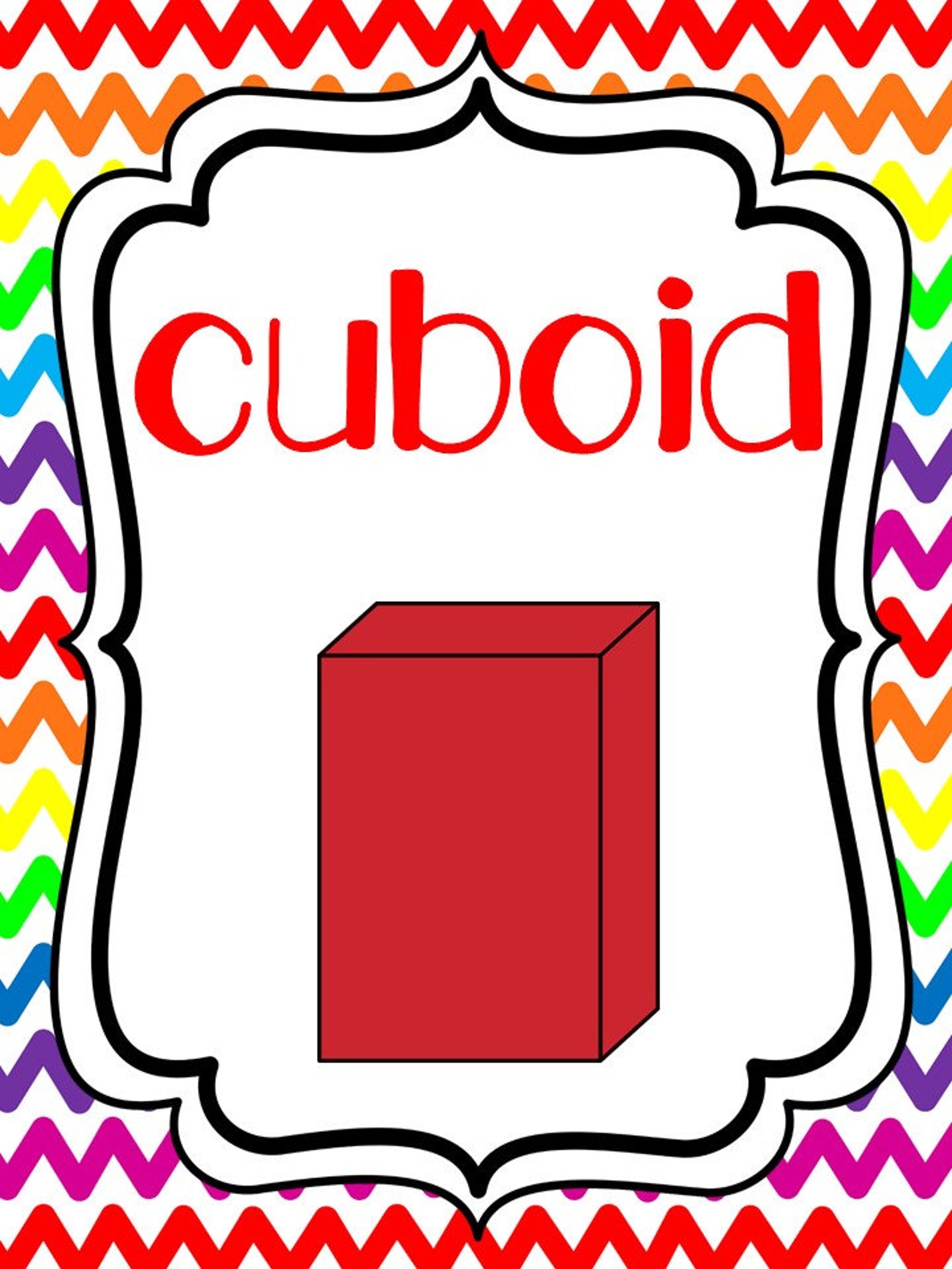 8 Printable 3-D Shapes Posters. Full Page Classroom Wall | Etsy