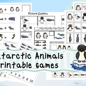 30 Antarctic Animals Games Download. Games and Activities in PDF Files ...