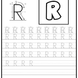 26 Printable Uppercase Alphabet Tracing Worksheets. Preschool ...