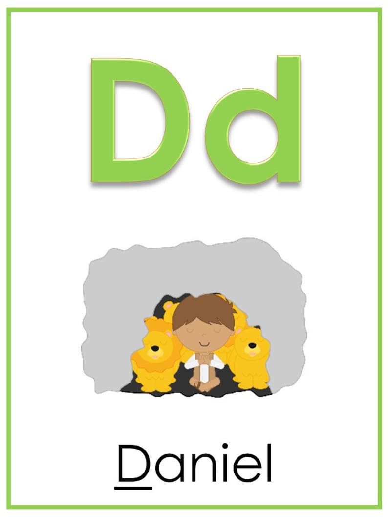 26 Printable Bible Alphabet Posters. Preschool-kindergarten - Etsy Canada