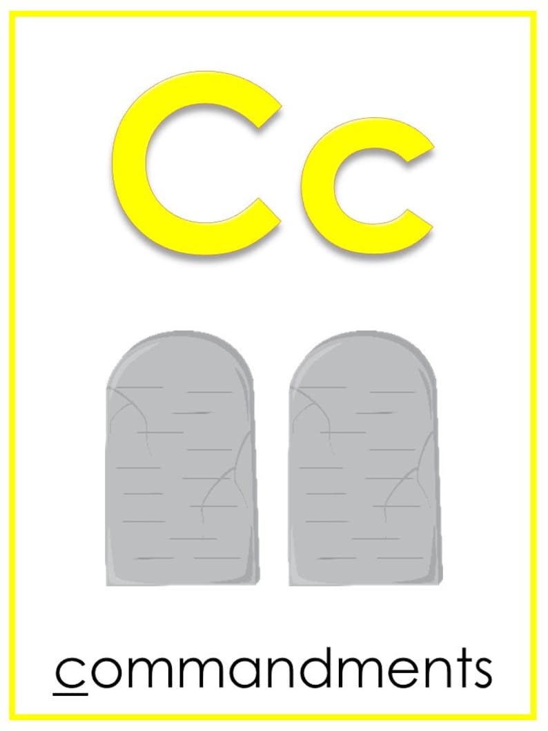 26 Printable Bible Alphabet Posters. Preschool-kindergarten - Etsy Canada