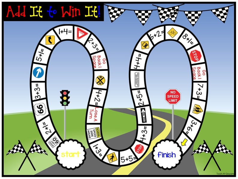 10 Printable Monster Truck Themed Kindergarten Math Center Games and ...