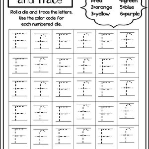 26 Printable Alphabet Roll and Trace Worksheets. Preschool-kdg Phonics ...