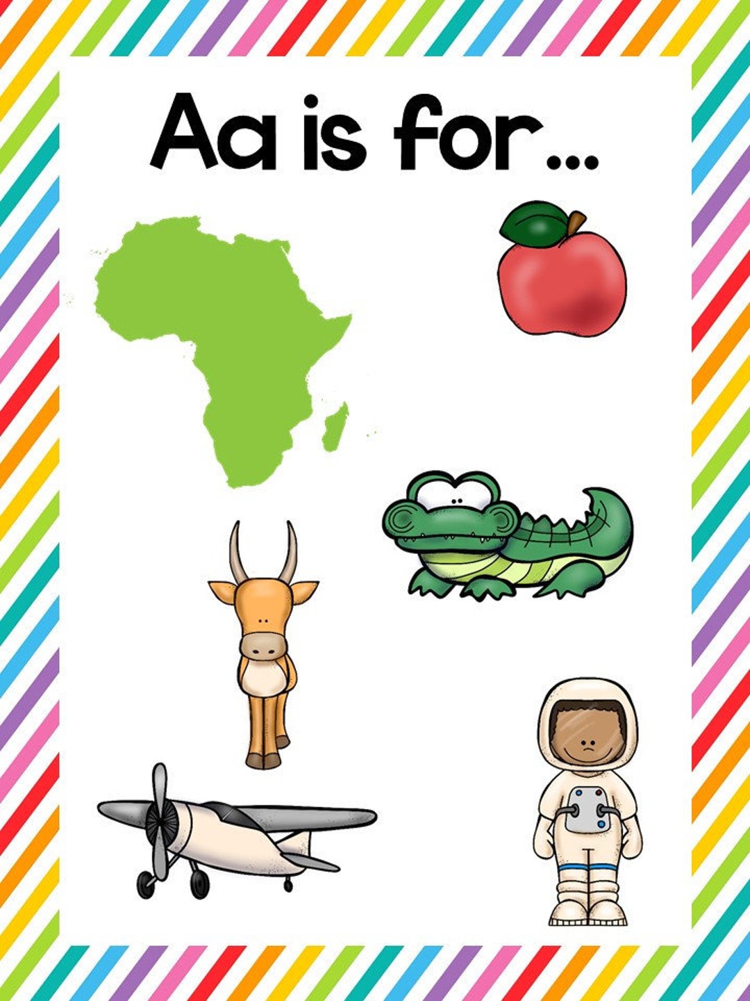 26 Printable Rainbow Bordered Alphabet Phonics Posters. Classroom Wall ...