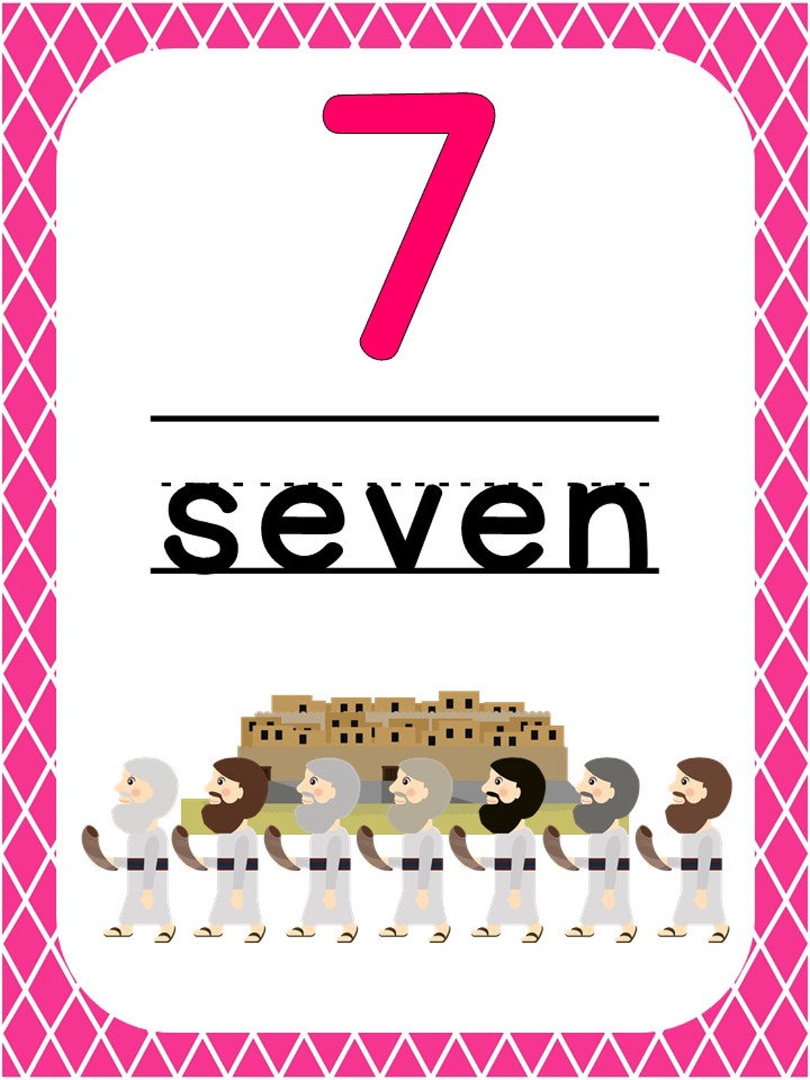 20 Printable Bible Number Posters. Preschool-kindergarten Numbers and ...